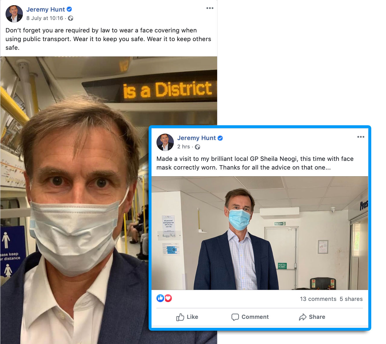 Another politician telling us to do as they say, not do as they do ...